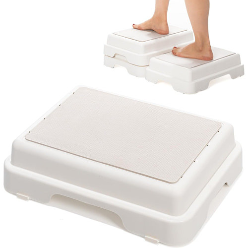 MAXAYA Shower Bath Step Stackable Bathtub Non Slip Safety Step Stool, I... | Wayfair